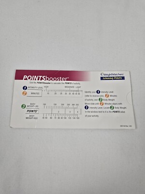 Weight Watchers Winning Points Points Booster Slide Card | eBay