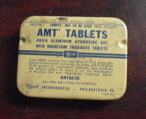 Vintage Amt Tabletten Antazida Wyeth Leere Tin Box | eBay