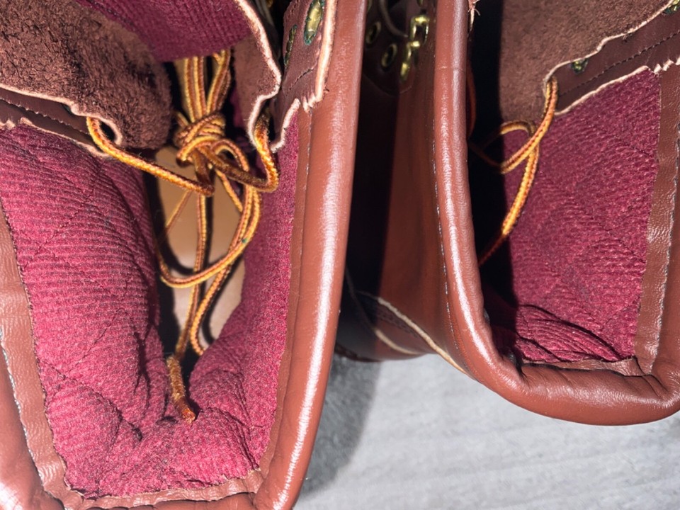 NOS Red Wing Men’s 618 Burgundy Leather Logger Boot Soft Toe Multiple ...