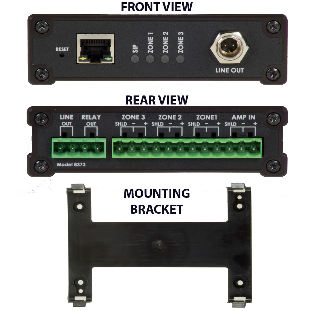 Algo 8373 Zone SIP to Analog IP Paging Adapter with (3) Zone Control ...