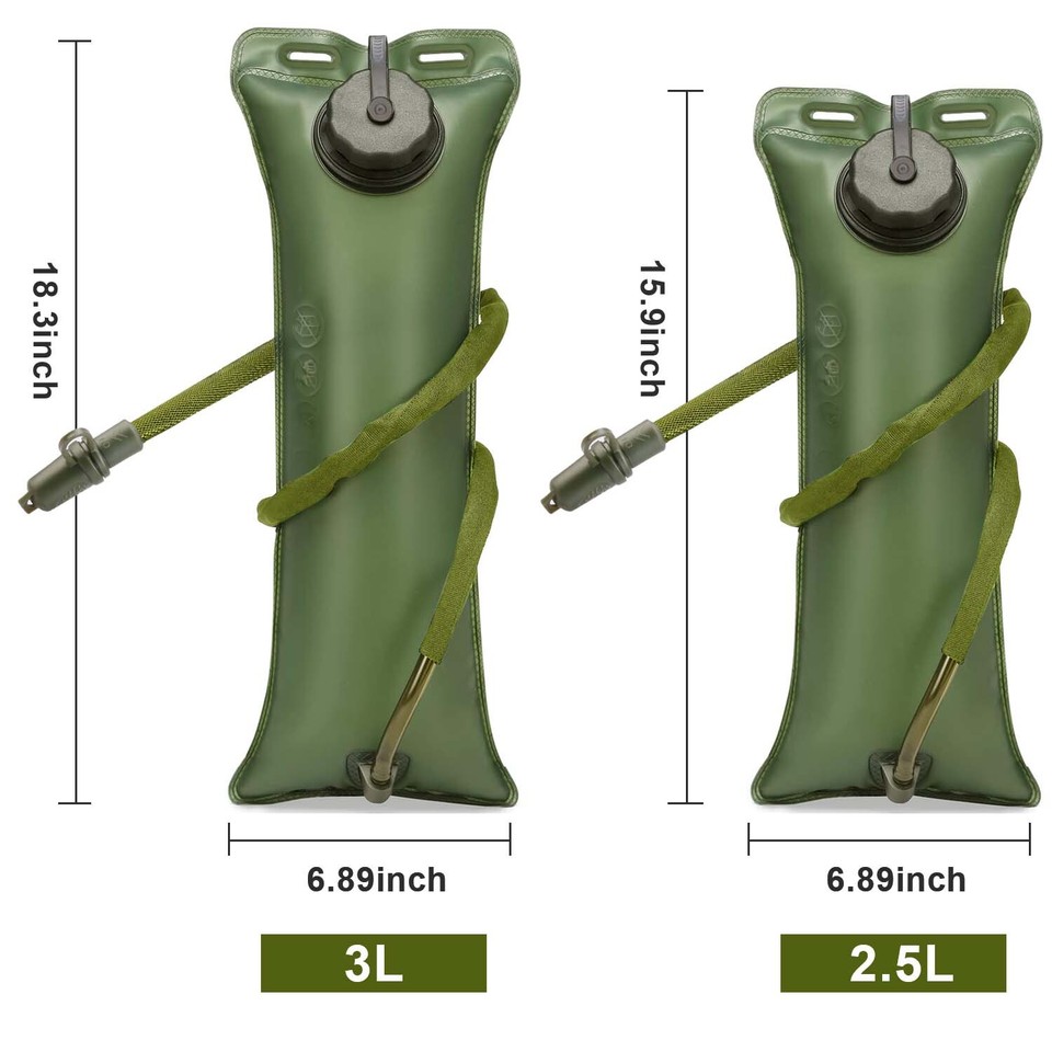 2-10L Water Bladder Bag Hydration System Backpack Survival Pack Camping ...