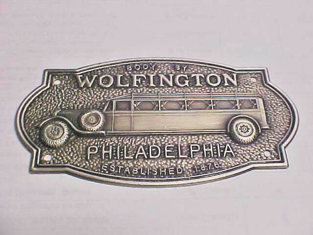 Wolfington Body Builder Plate 1920's Bus & Truck tag | eBay