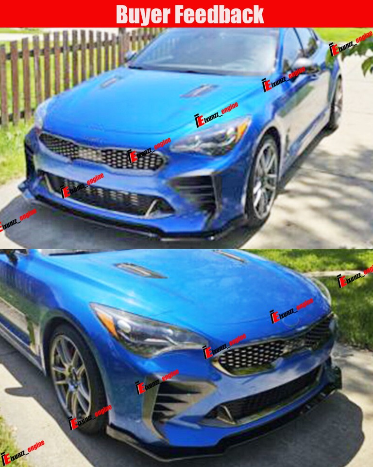 For KIA Stinger GT 2017-2023 Carbon Style Front Bumper Vent Hole Cover ...
