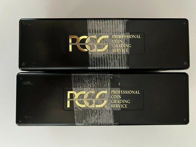 2 (TWO) Lot PCGS Storage Box Plastic Case Holds 20 Certified Slabs Coin ...