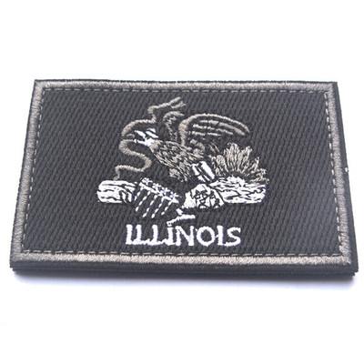 USA Illinois FLAG IL STATE FLAG U.S. ARMY EMBROIDERED TACTICAL PATCH ...