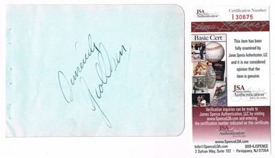 George Olsen Signed JSA Vintage 1938 Autograph 4x6 Page Band Leader ...
