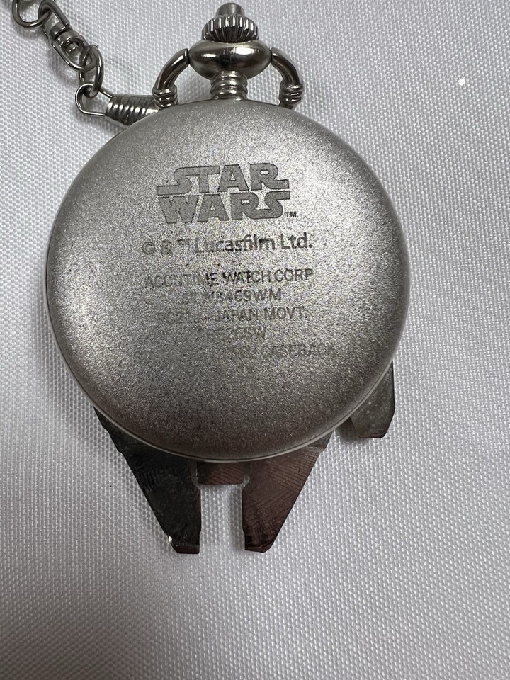 Star Wars Millennium Falcon Stainless Steel Deluxe Pocket Watch ...