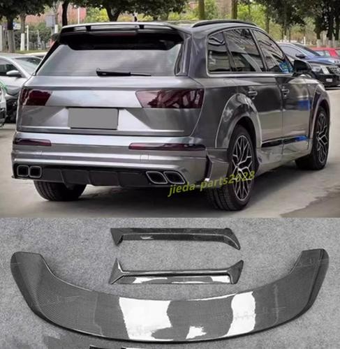 For Audi Q7 Real Carbon Fiber ABT style Rear Window Wing Roof Spoiler ...