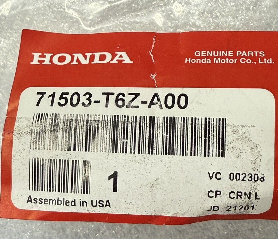 HONDA RIDGELINE RIGHT REAR BUMPER CHROME MOLDING GARNISH 71503-T6Z-A00 ...