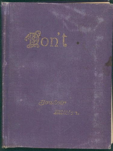 1888 Don't Boudoir Edition Book Censor Avoid Inappropriate Conduct ...