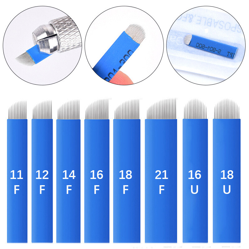 Microblading Blades Tattoo needles Permanent Makeup Needle Manual ...
