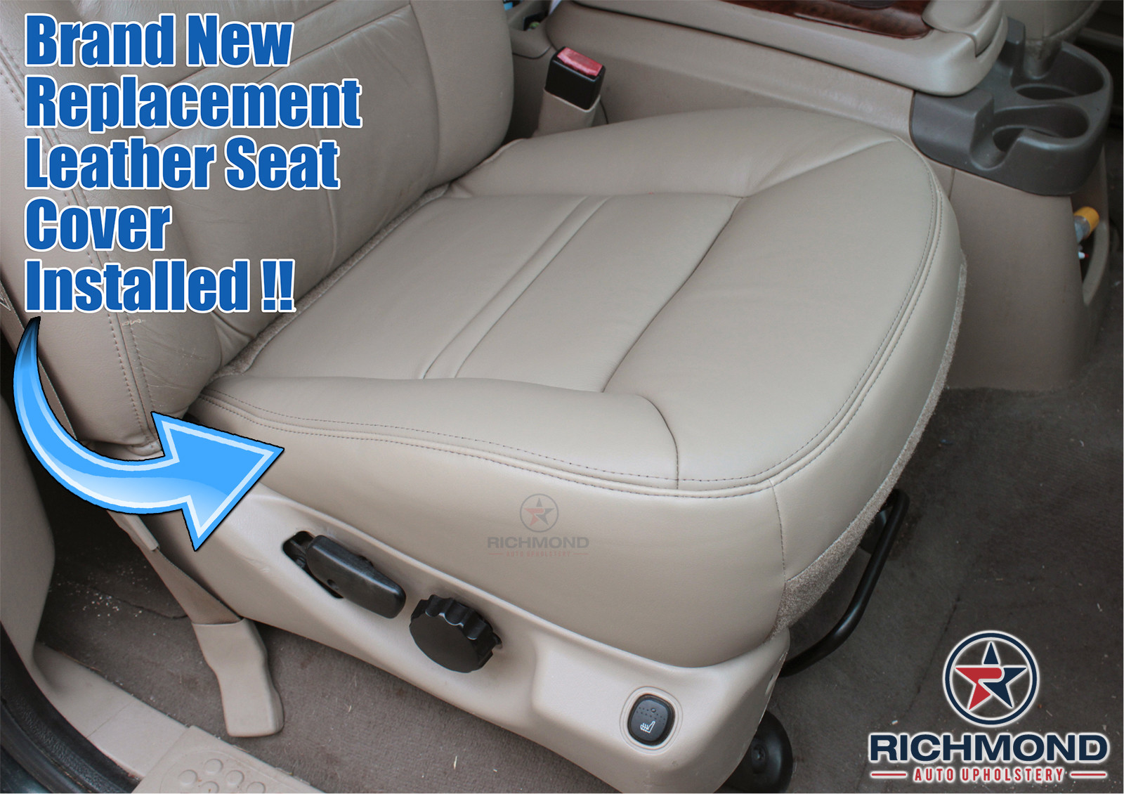 00 01 Ford Excursion Limited-PASSENGER Side Bottom Bucket Leather Seat ...