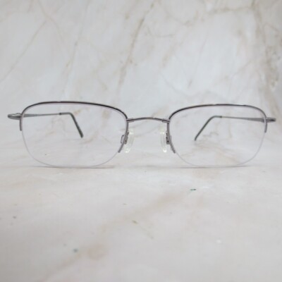 Flexon 607 Marchon Eyeglasses Frame Men's Silver Gunmetal Rectangular ...