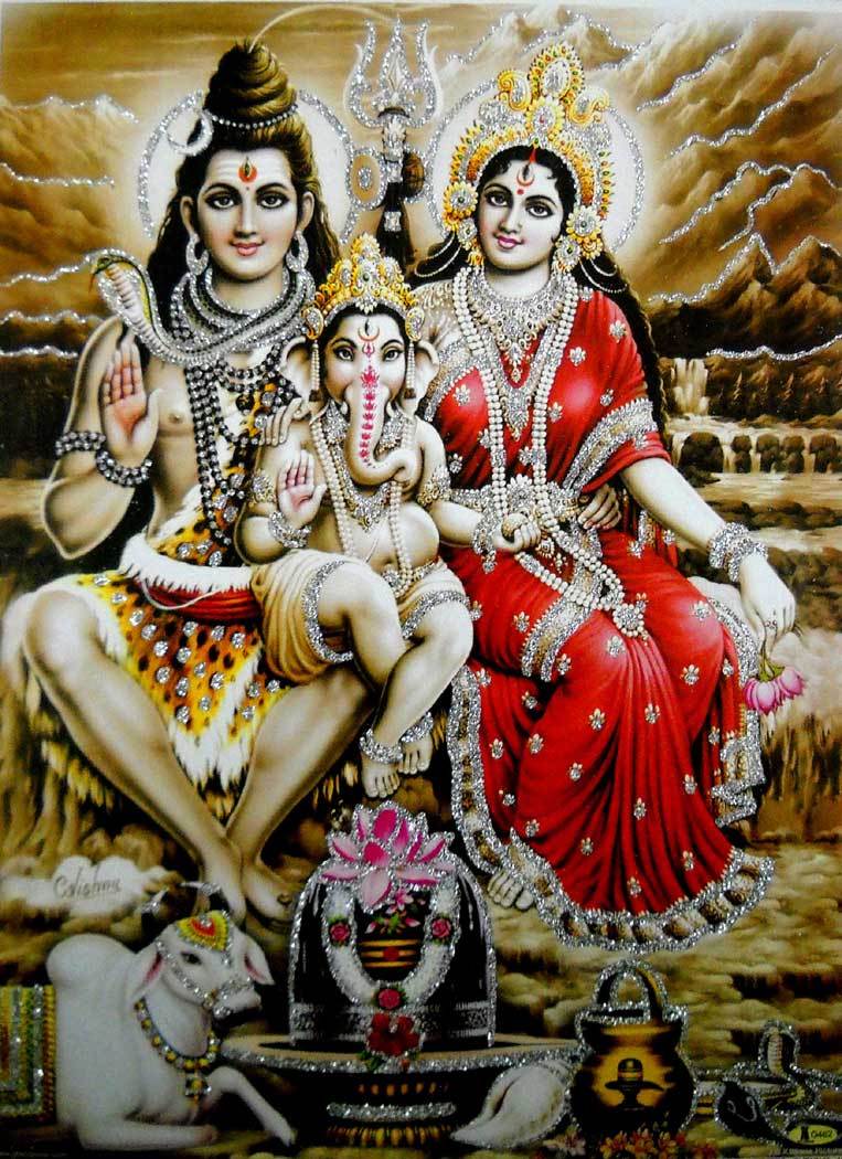 Hindu God Shiva Family