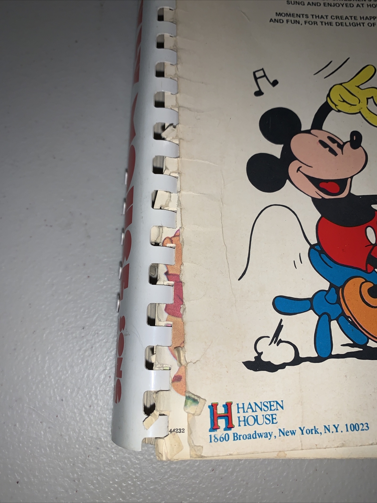 Disney Mickey Mouse Songbook VTG Music Book Singing Drums Piano Teacher ...