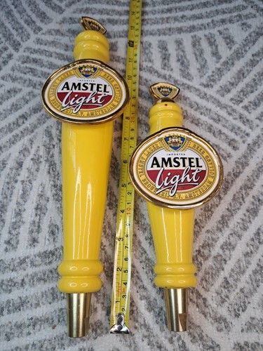 Lot of 2 Amstel Light Beer Tap Handle Yellow | eBay