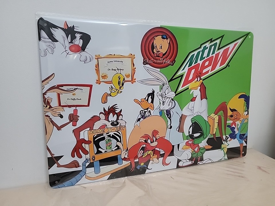 Vintage Styl Mountain Dew Tasmania Devil Metal Sign Man Cave Bar Decor ...