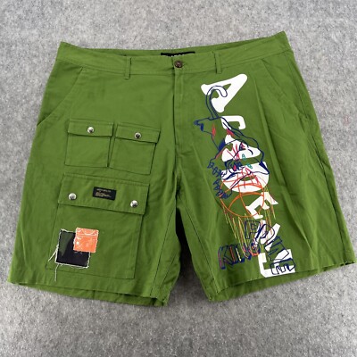 Akoo Cargo Shorts Mens Green 44 Academy Pockets | eBay