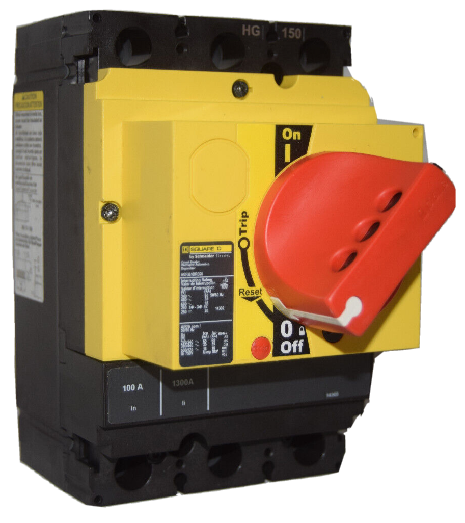 Square D HGF36100RD20 POWERPACT HG 150 H-FRAME CIRCUIT BREAKER, THERMAL ...