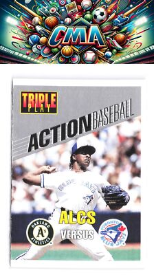 1993 Triple Play #28 ALCS: Athletics vs Blue Jays Action Baseball Game ...