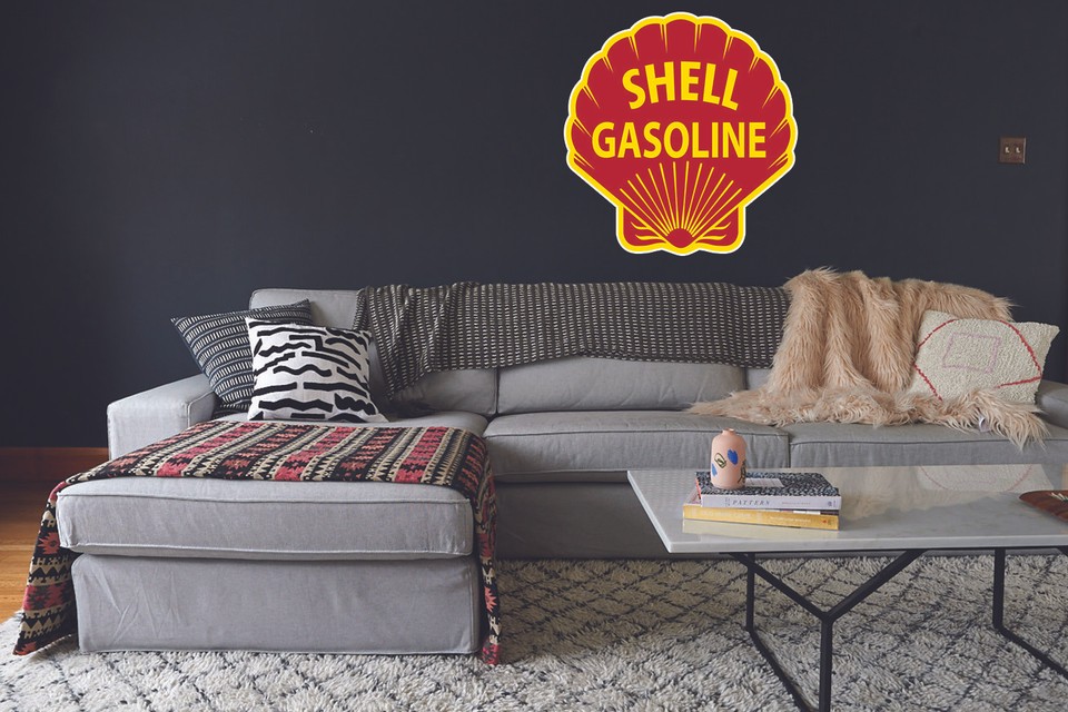 Shell Gasoline Vintage V@ OIL sticker Vinyl Decal |10 Sizes!! TRACKING ...