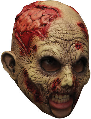 Undead Chinless Latex Adult Mask Halloween Zombie Rotted Face Flesh ...