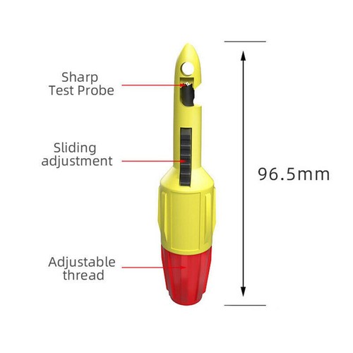 2pc Automotive Repair Wire Piercing Puncture Probe Test Clip W/ 2mm ...