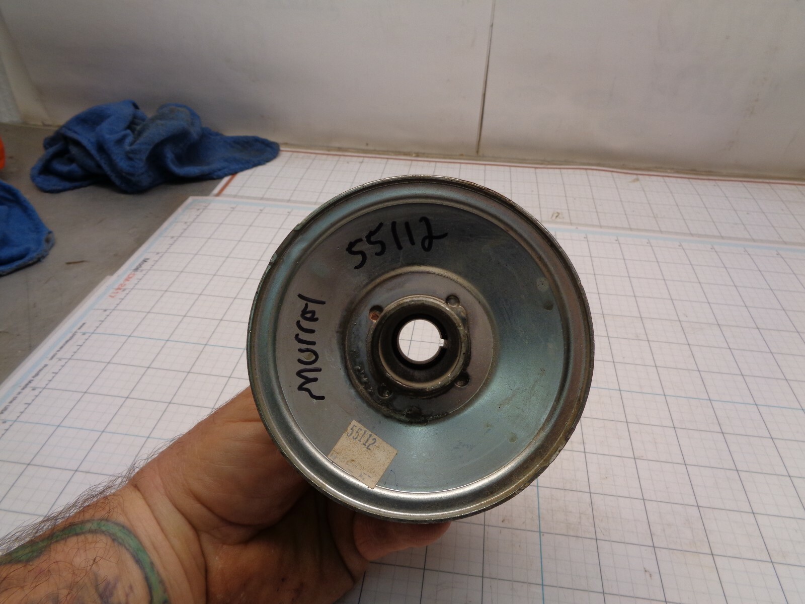 Murray 55112 Double Stack Pulley 4-1/2" OD 2-5/8" OD 7/8" Bore 1/8" Key ...