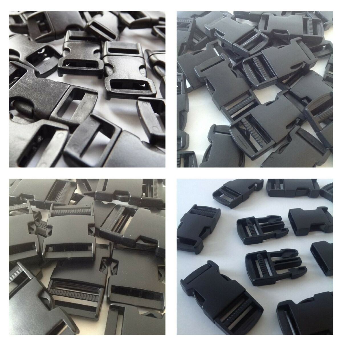 Side Release Buckles Clips for Webbing Strap Squeeze Fasteners Delrin ...