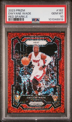 2023 PANINI PRIZM RED SPARKLE #182 DWYANE WADE PSA 10 | eBay
