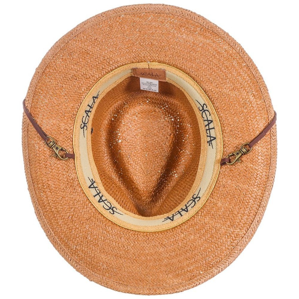 SCALA * MENS OUTBACK HAT * L/XL * NEW BURI STRAW PANAMA STYLE SUN SHADY ...