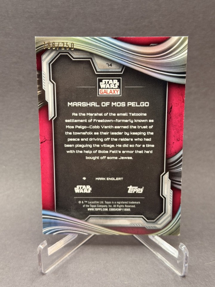 Marshal of Mos Pelgo, Mandalorian /250 Magenta Lava 2025 Star Wars ...