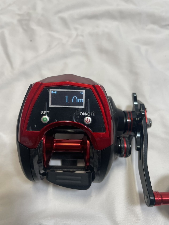 Baitcaster Electric Counting Fishing Reel, LCD digital Baitcasting Reel ...
