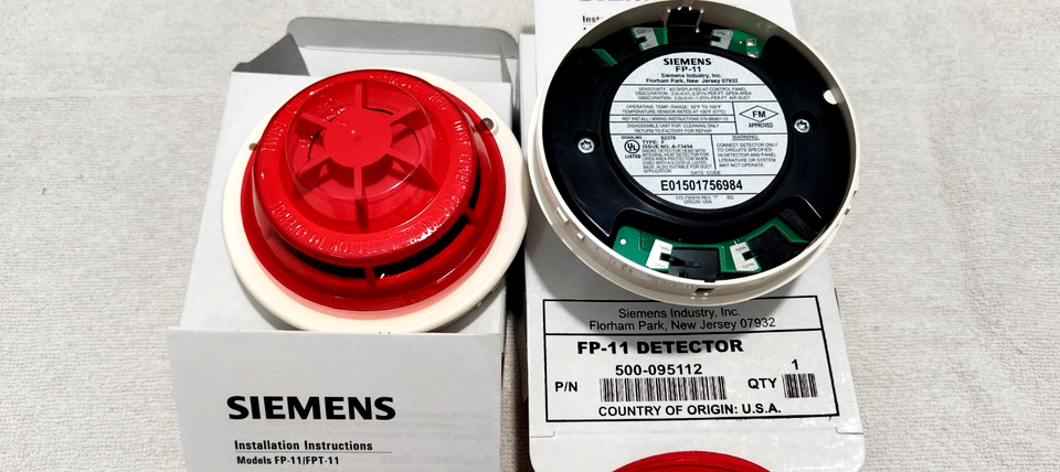 FP-11 Siemens Fire Alarm Smoke Heat Detector With Base DB-11/-11E. | eBay