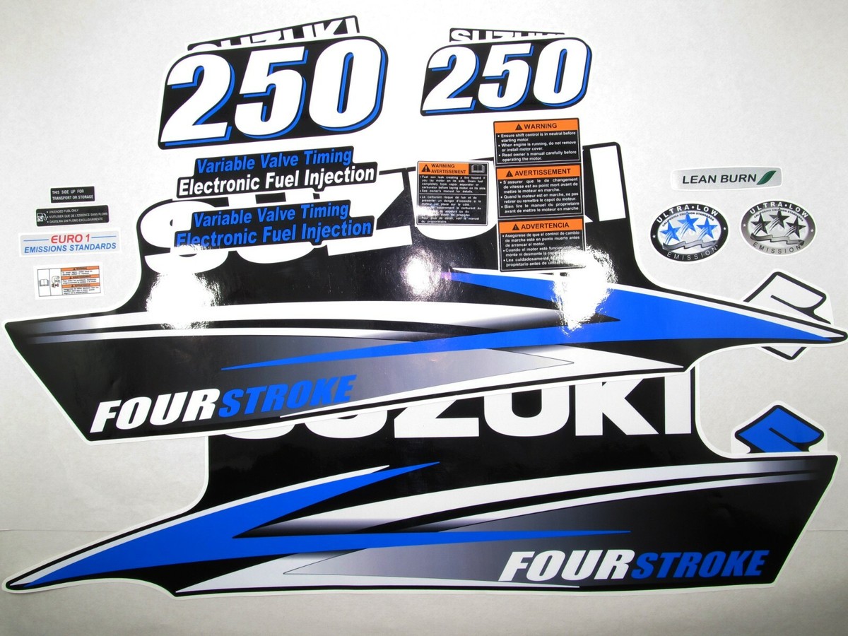 Suzuki 250hp Decal Replacement Replacement Decal Kit For Suzuki DF250 ...