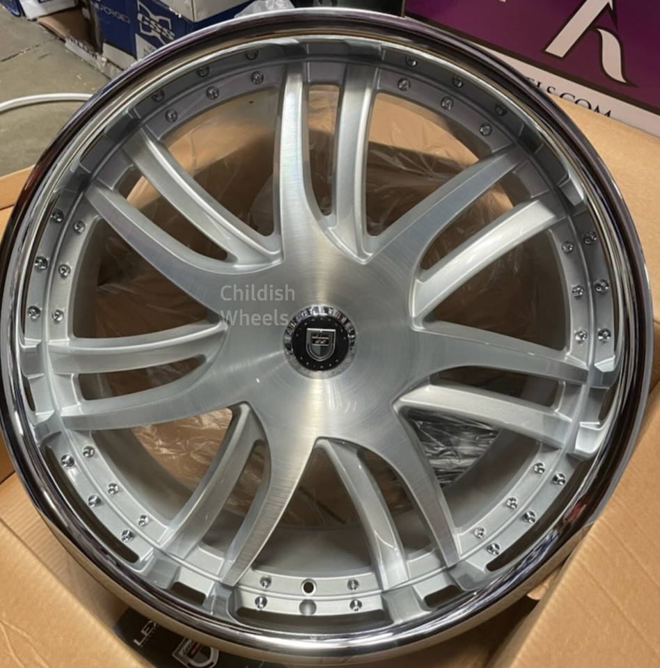 24" Inch Lexani Profile BLANKS Wheels Rims | 24x9 | Silver Brushed ...