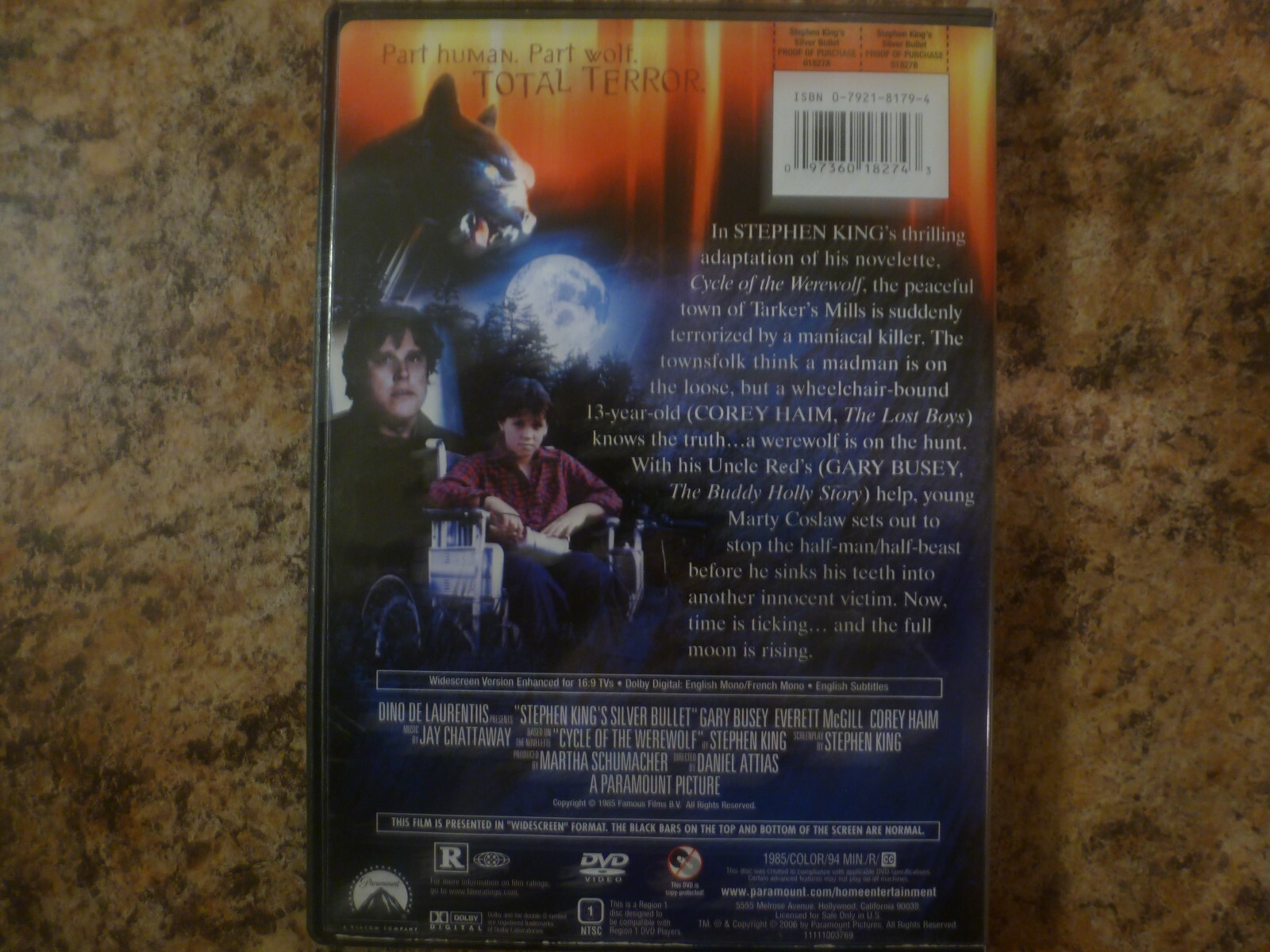 Silver Bullet - Stephen King- Free Shipping (DVD, 2013) 883929304899| eBay