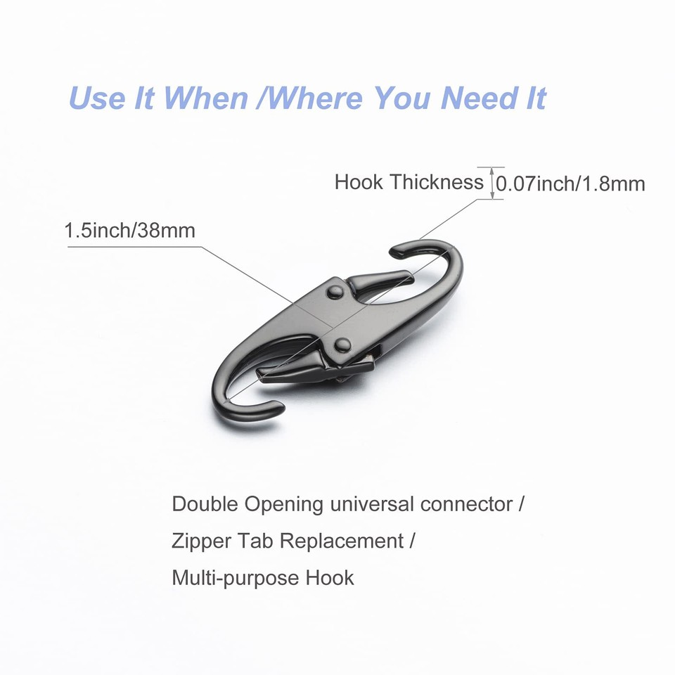 Zpsolution Double Small Carabiner Clips - Zipper Clip Theft Deterrent ...