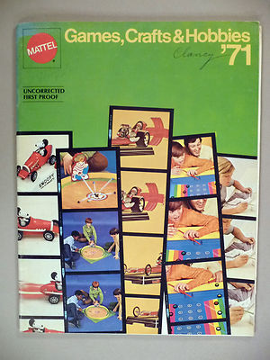 Mattel CATALOG - 1971 ~~ Games, Crafts & Hobbies ~~ Uncorrected First ...