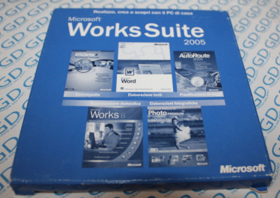 Licenza license Microsoft Works Suite 2005 key 5 CD Originale Original ...