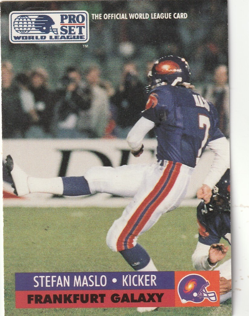 FREE SHIPPING-MINT-1991 Pro Set WLAF Stefan Maslo #62 GALAXY | eBay