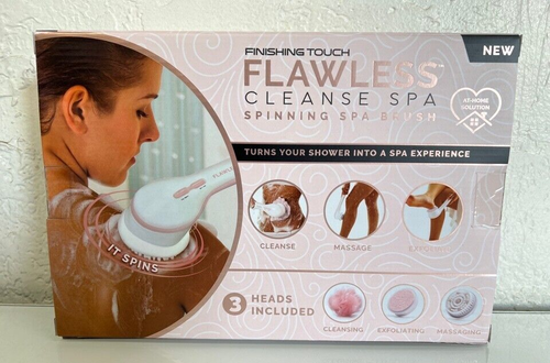 Flawless Cleanse Spa Cordless Spinning Bath Brush with 3 Heads | eBay