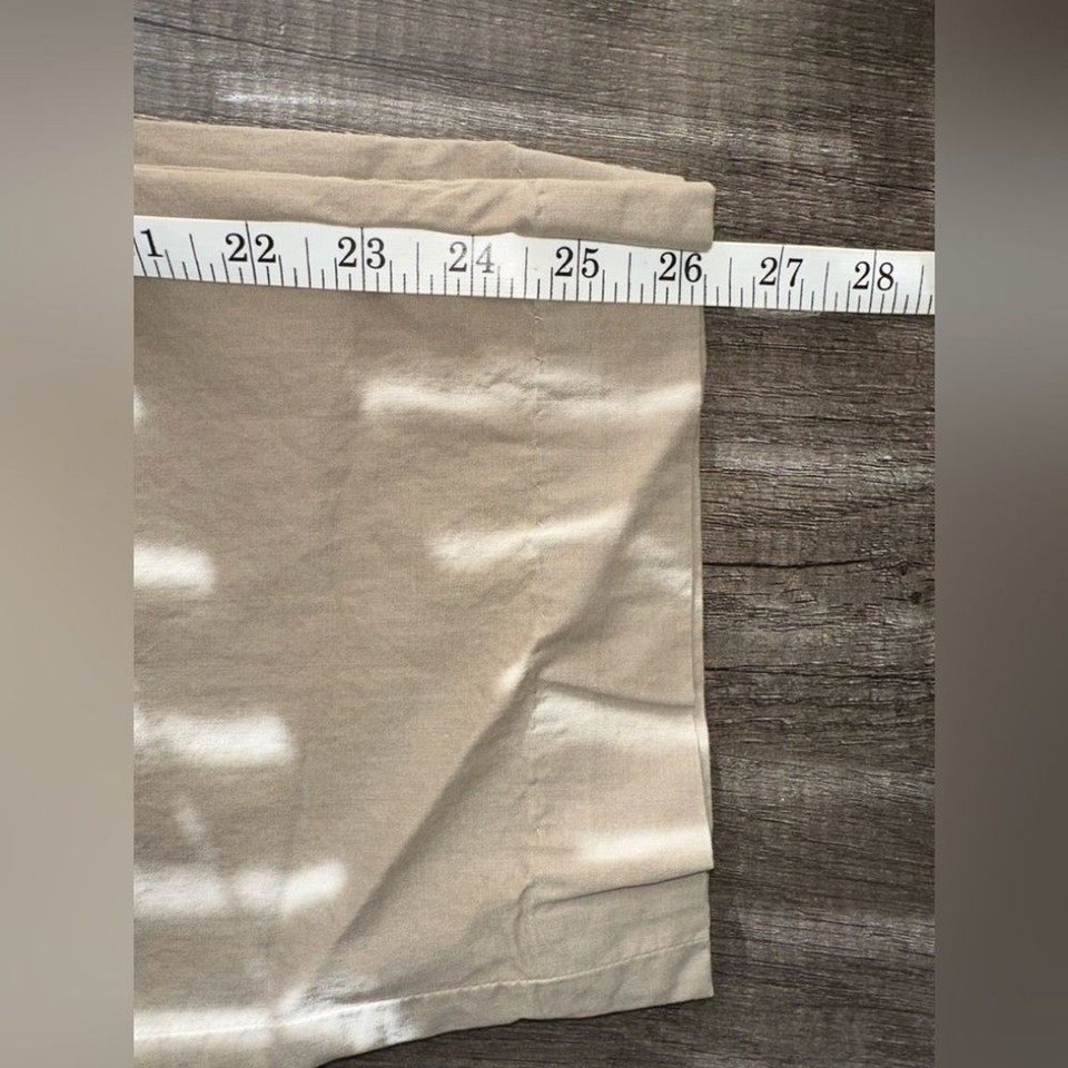 Donna Karan Signature Gold Label Cotton Tab Waist High Rise Crop Pants ...