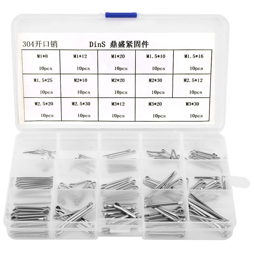 Assorted Metric A2 Stainles Steel Split Pins Split Cotter Pins Kit of ...