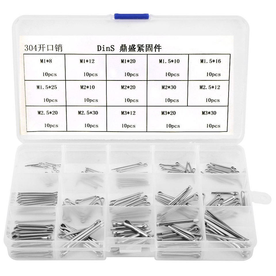 Assorted Metric A2 Stainles Steel Split Pins Split Cotter Pins Kit of ...