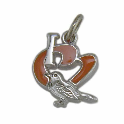 Baltimore Orioles I Heart Logo with enamel Pendant | eBay