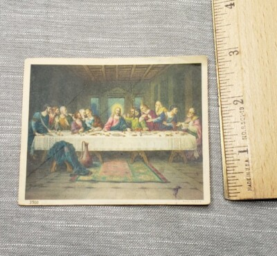 Vintage Antique Catholic Last Supper Holy Prayer Card H89 | eBay