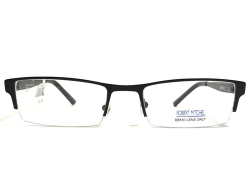 Robert Mitchel Eyeglasses Frames RM900 BK Black Rectangular Half Rim 52 ...