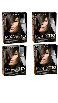4-Pack New Clairol Nice'n Easy Perfect 10 Permanent Hair Dye 5A Medium ...