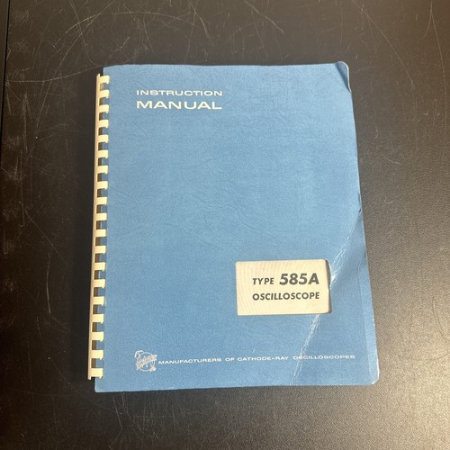 Tektronix Type 585A Oscilloscope Instruction Manual | eBay